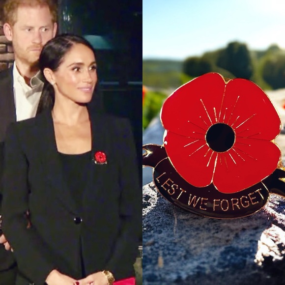 Jewelry | New Red Poppy Lest We Forget Remembrance Veterans Day Brooch ...